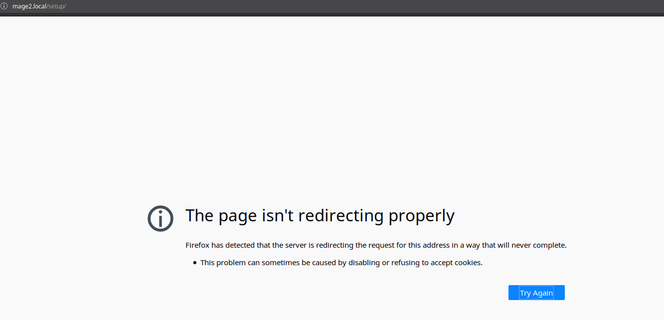 Magento Setup: the page isn't redirecting properly · Issue #16013 · magento/magento2 · GitHub
