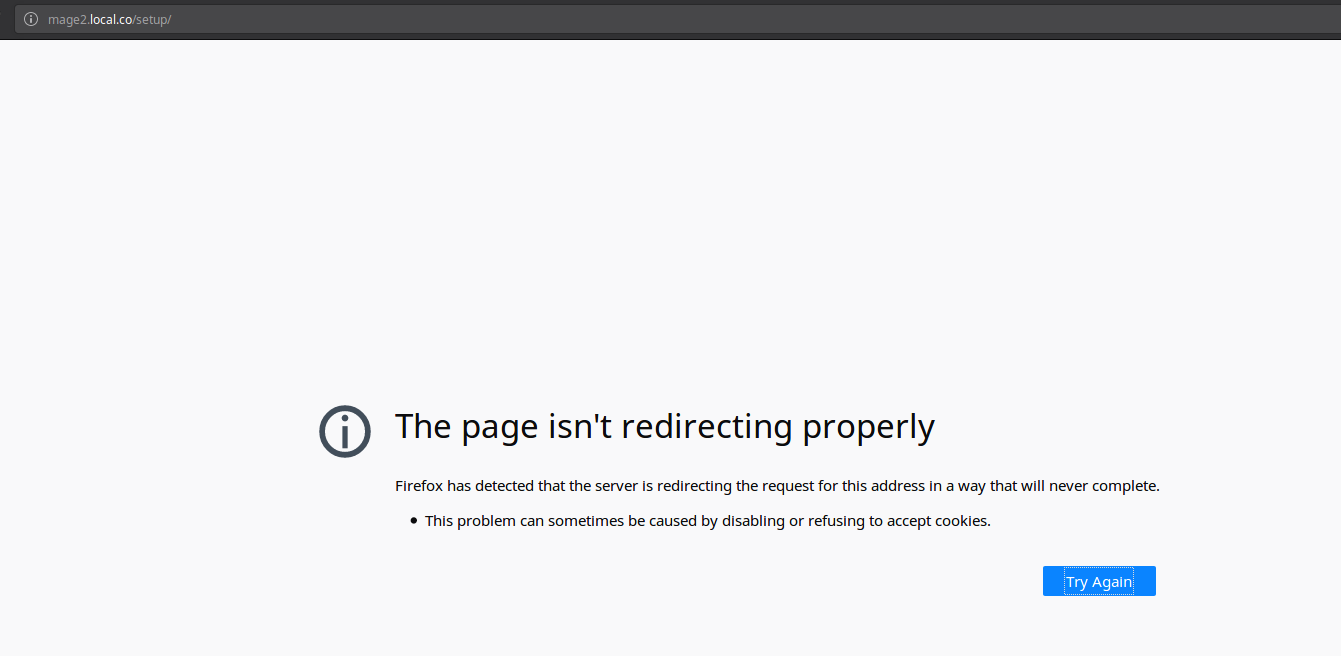 Magento Setup: the page isn't redirecting properly · Issue #16013 · magento/magento2 · GitHub