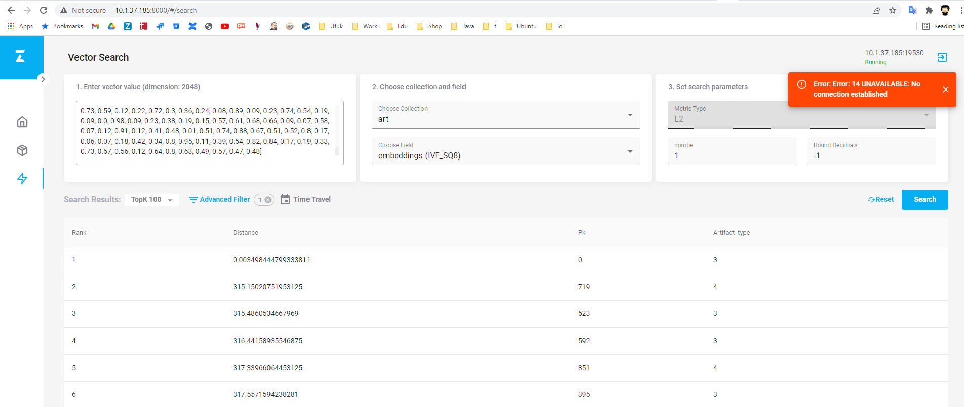 [Bug]: Milvus crashes if search with expr in a large id list · Issue #15536 · milvus-io/milvus ...