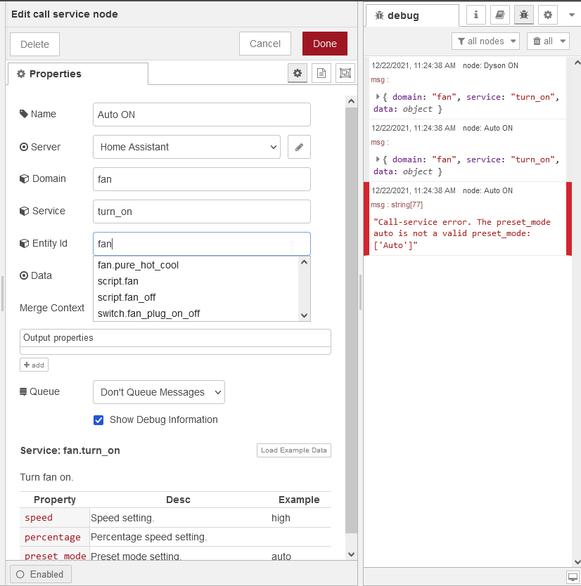 Auto Mode no longer working in script - HP04 · Issue #75 · shenxn/ha-dyson · GitHub