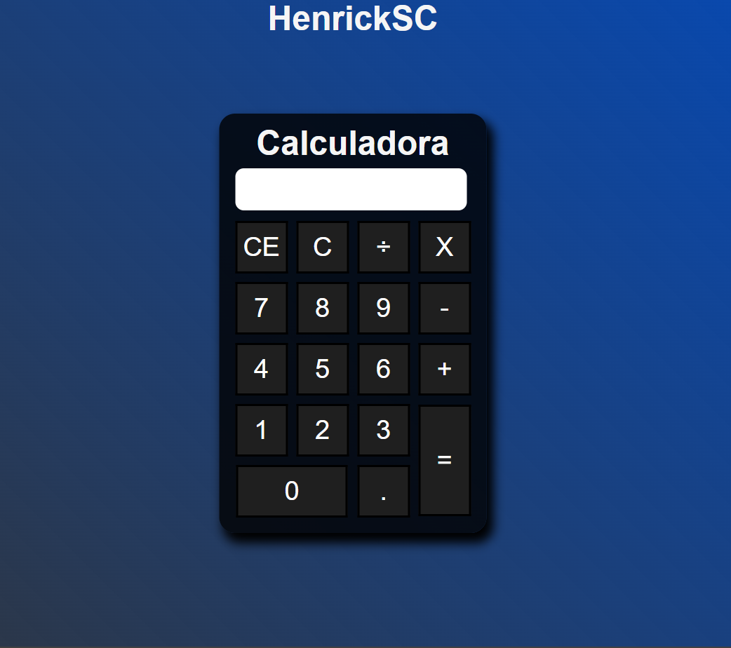 GitHub - HenrickSC/Calculadora: Calculadora simples em JavaScript