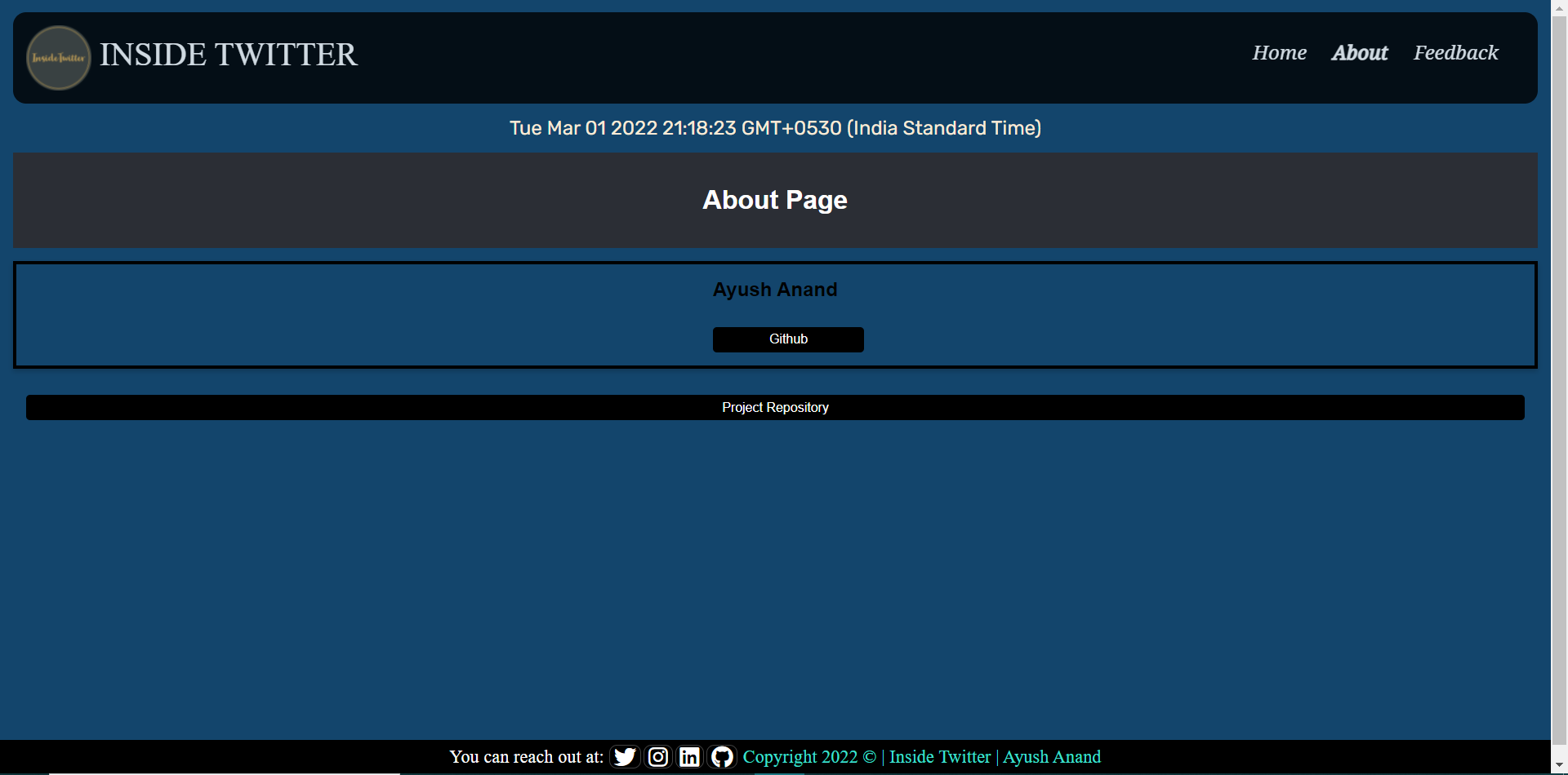 GitHub - ayushanand09/Inside-Twitter: The Project is about a responsive ...