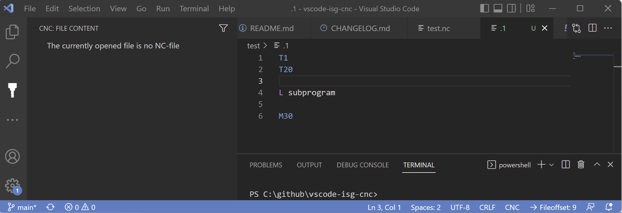 Display of sidebar in files without .nc or .cyc ending · Issue #92 · isg-stuttgart/vscode-isg ...