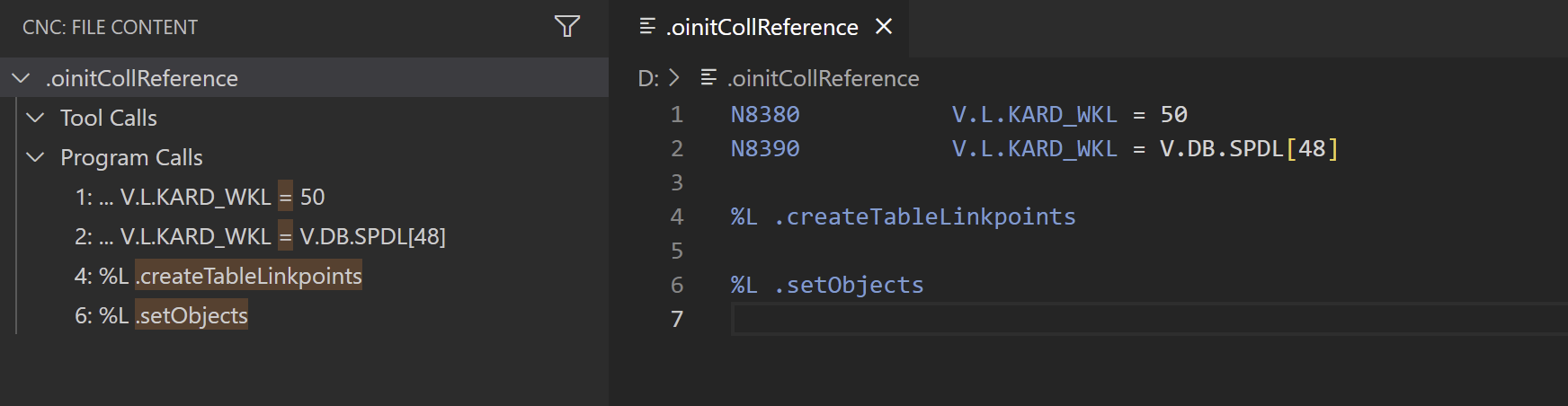 Wrong display in sidebar for program calls · Issue #104 · isg-stuttgart/vscode-isg-cnc · GitHub