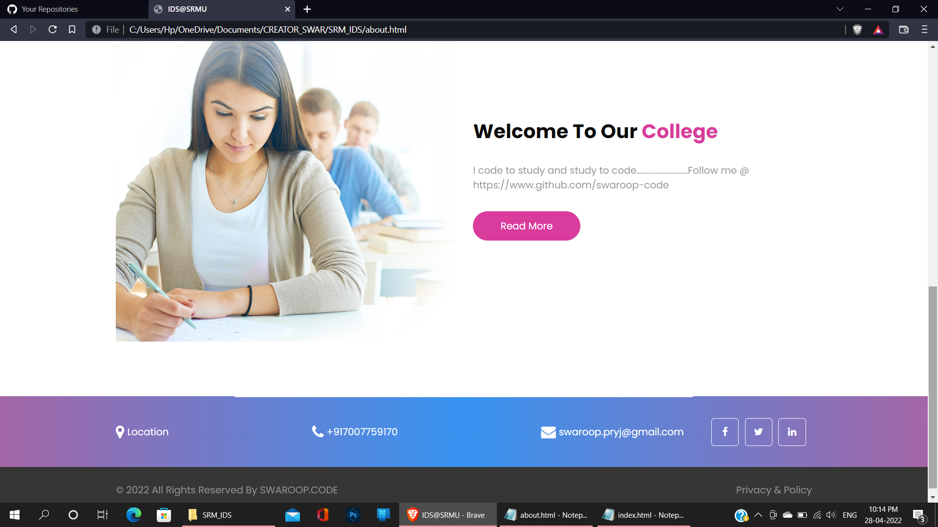 GitHub - swaroop-code/WEB_PAGE_2ADVANCED: Using different stylesheets and new div classes