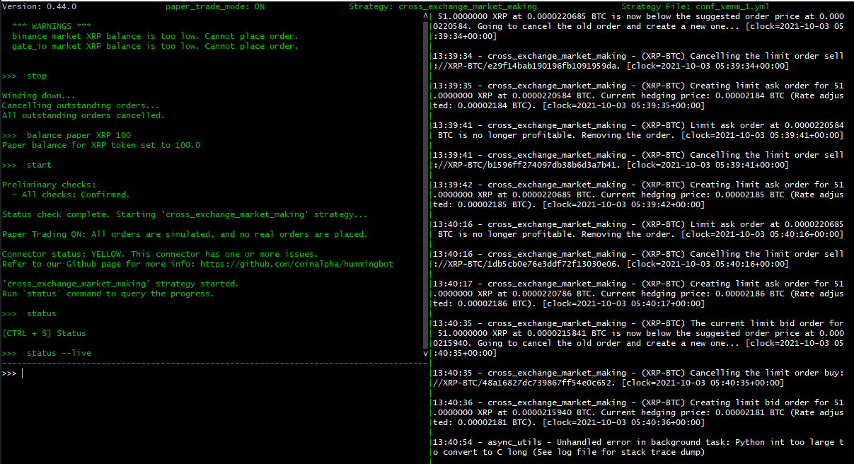 Status - Unable to display status output on Windows source and binary ...