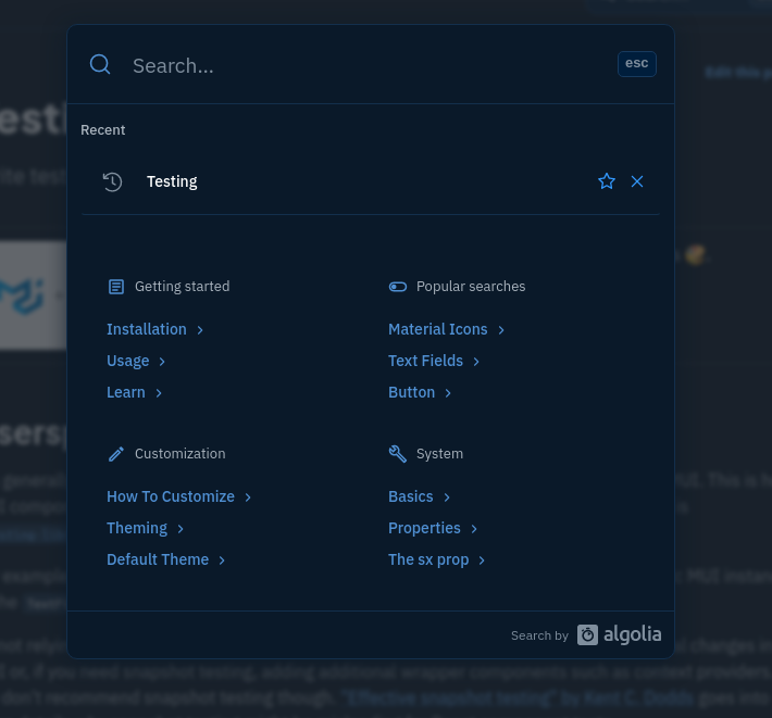 Expand Algolia search model to include a nav menu · Issue #337 · cortezaproject/corteza-docs ...