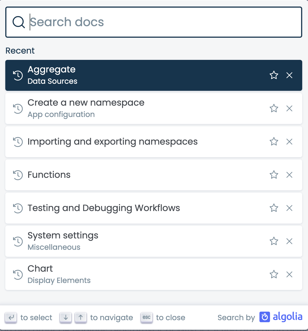 Expand Algolia search model to include a nav menu · Issue #337 · cortezaproject/corteza-docs ...