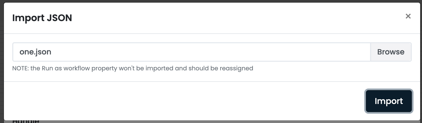 Close import modal after successfully importing a workflow · Issue #647 ...