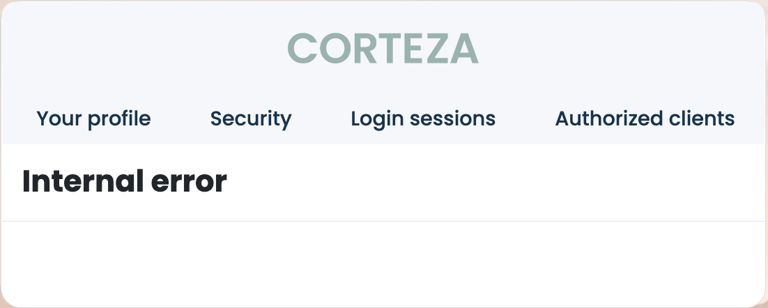 Internal error when trying to change new password with old · Issue #728 · cortezaproject/corteza ...