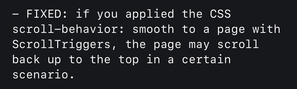 Gsap Scrolltrigger Is Causing A Scroll To Top On Ios 16 Safari · Issue 15010 · Nuxtnuxt · Github 1707