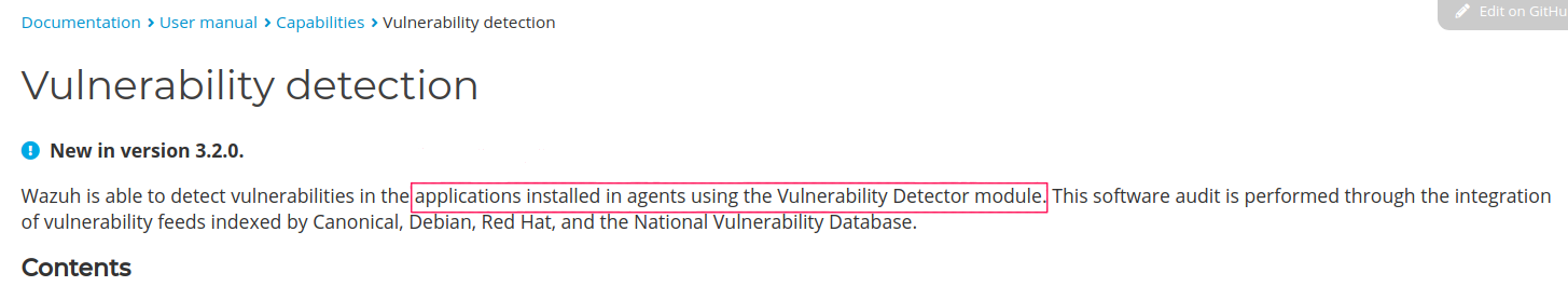 Fixing errors in the vulnerability detection page · Issue #4472 · wazuh/wazuh-documentation · GitHub