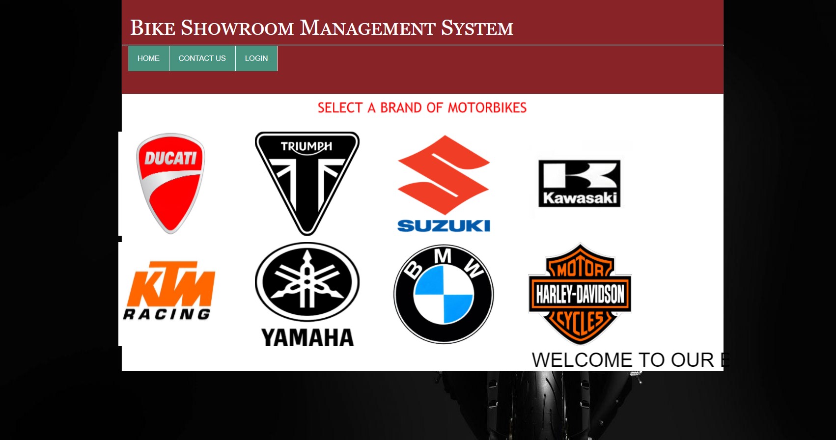 GitHub - bhaskarnadig/Bike-Showroom-Management-System