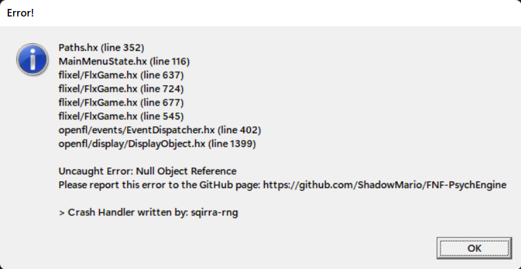Error after title screen · Issue #9516 · ShadowMario/FNF-PsychEngine ...