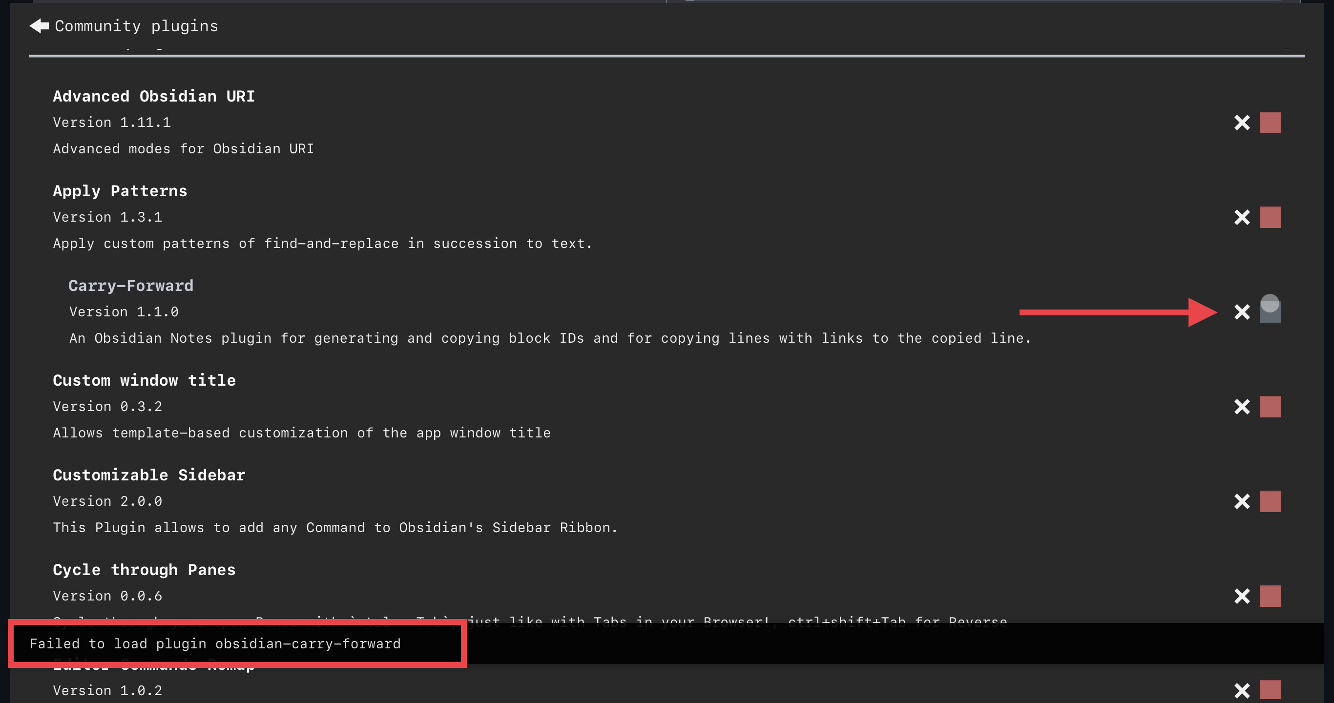 [BUG] Carry Forward on iOS Obsidian Mobile: failed to load · Issue #3 · jglev/obsidian-carry ...