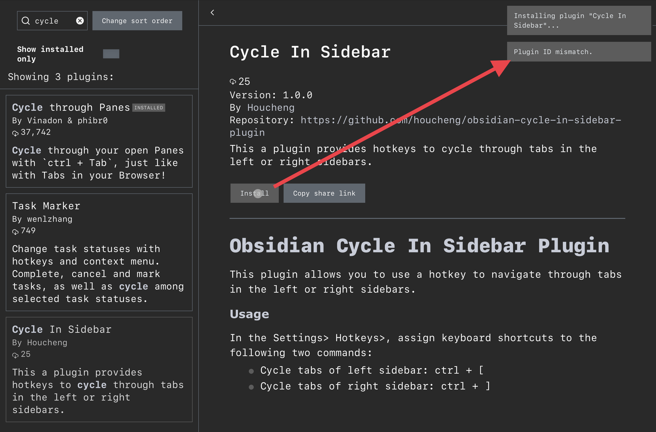 Obsidian says ID mismatch · Issue #3 · houcheng/obsidian-cycle-in ...