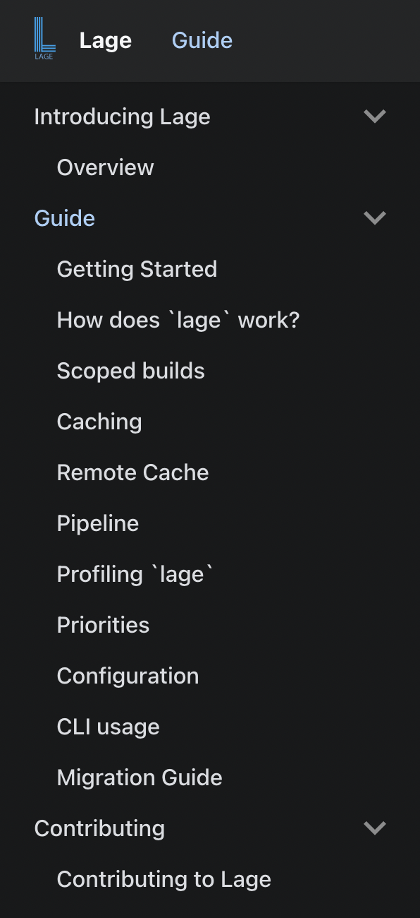 [RFC]: Design of Core Concepts + Documentation · Issue #262 · microsoft/lage · GitHub