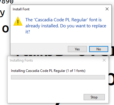 PL Glyphs are missing after reboot (Windows Bug?) · Issue #293 · microsoft/cascadia-code · GitHub
