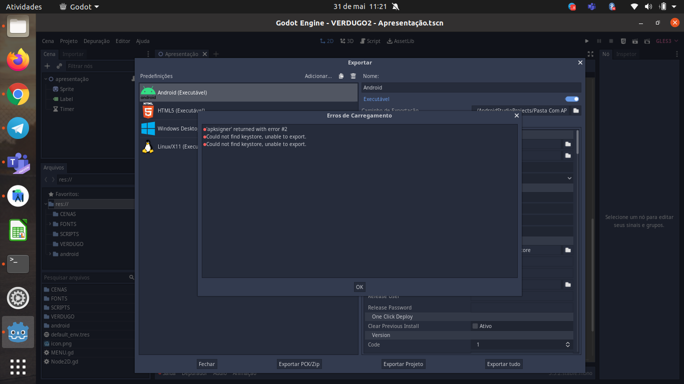 Exporting to android does not work · Issue #49243 · godotengine/godot ...