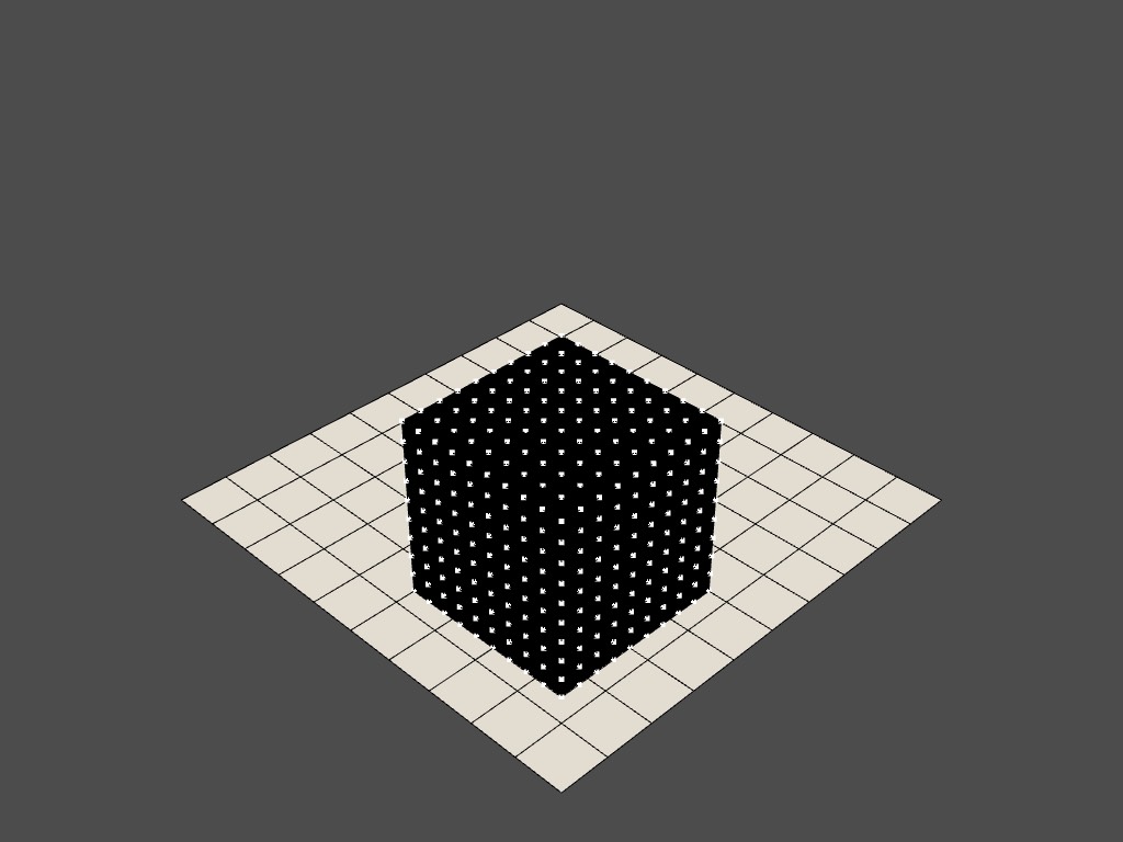 Projecting Grid point cloud object onto plane point cloud object ...