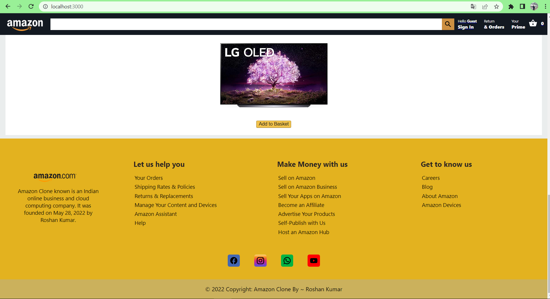 Github Techscript Roshanamazon React App This Is A Amazon Clone Using React