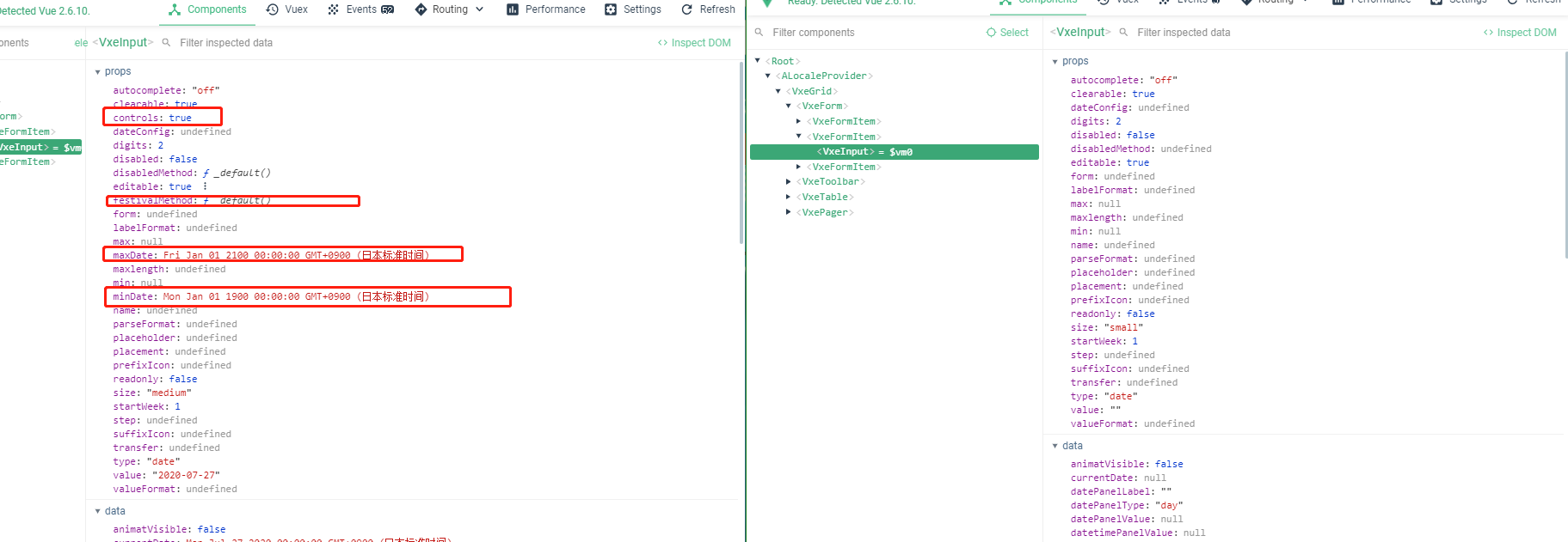 form表单input 类型为date时双向绑定存在bug！！ · Issue #946 · x-extends/vxe-table · GitHub