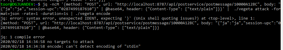 Incorrect target body in attack · Issue #480 · tsenart/vegeta · GitHub