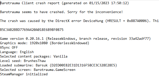 Getting a gpu related error code when launching up my campaign world ...