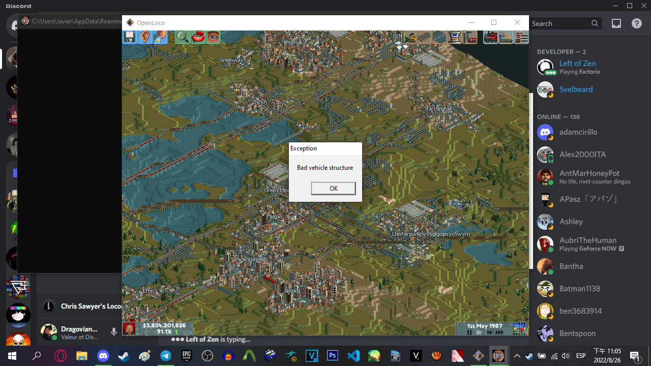 "Exception: Bad vehicle structure" · Issue #1614 · OpenLoco/OpenLoco · GitHub