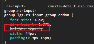 InputGroup.Addon have wrong height if size is large for inside mode · Issue #1314 · rsuite ...