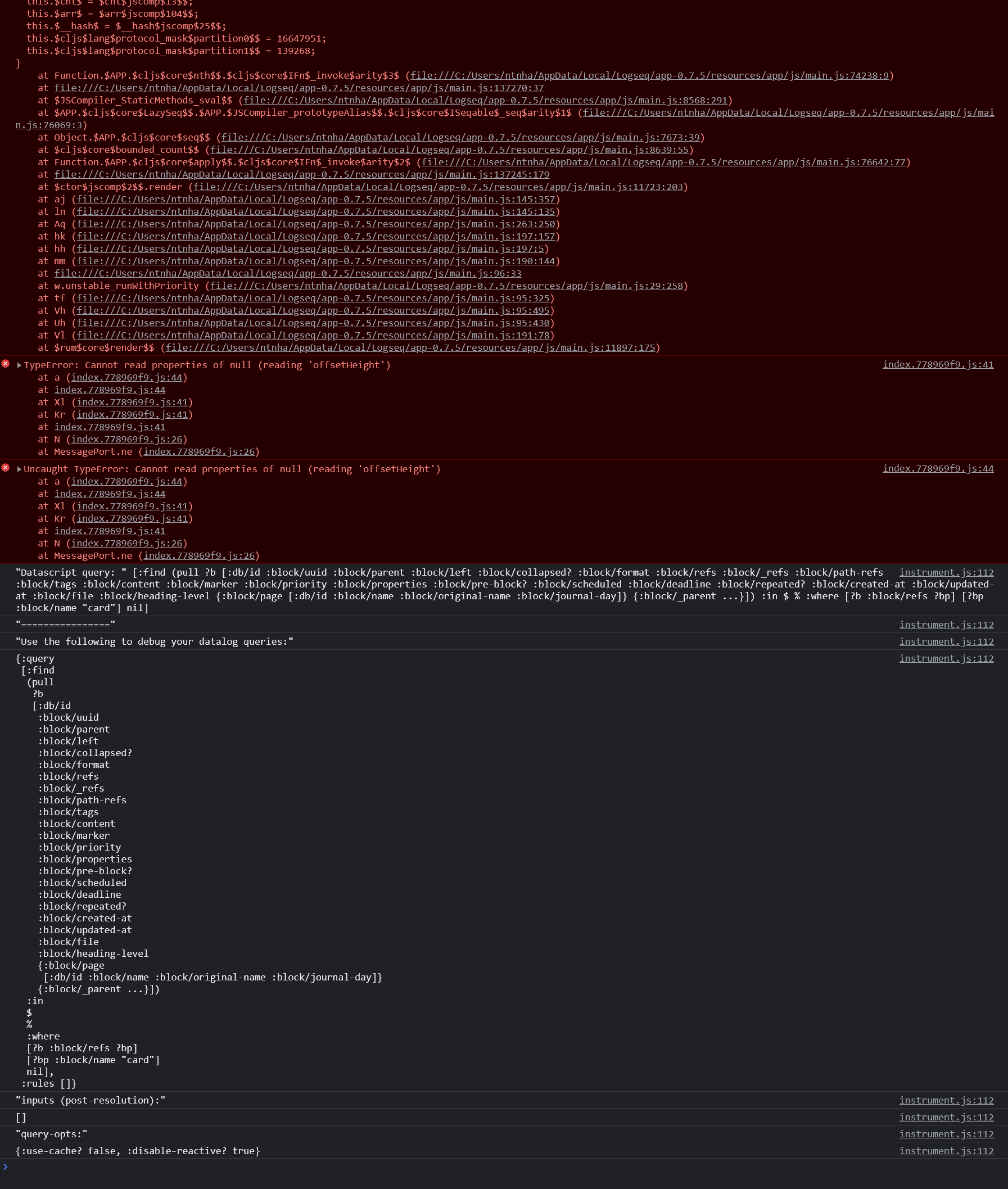 Logseq crashes when toggle on the Unlinked Reference section · Issue #5777 · logseq/logseq · GitHub