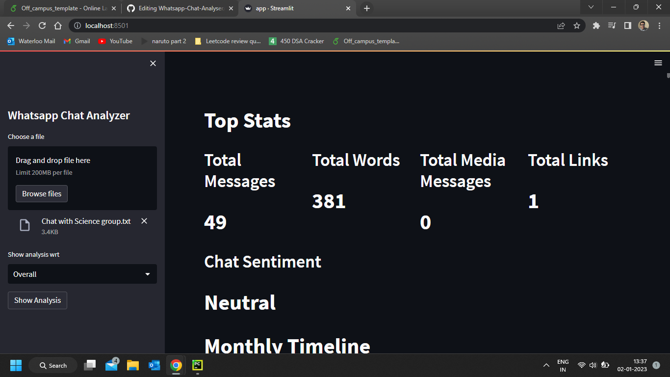 GitHub - sharanya-code/Whatsapp-Chat-Analyser: A tool to analyze your ...