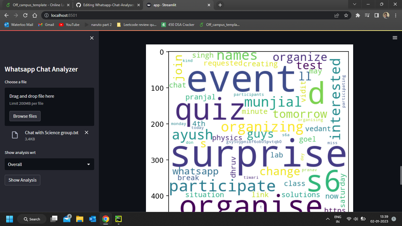 GitHub - sharanya-code/Whatsapp-Chat-Analyser: A tool to analyze your ...