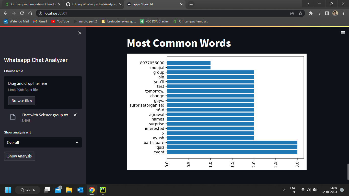 GitHub - sharanya-code/Whatsapp-Chat-Analyser: A tool to analyze your ...