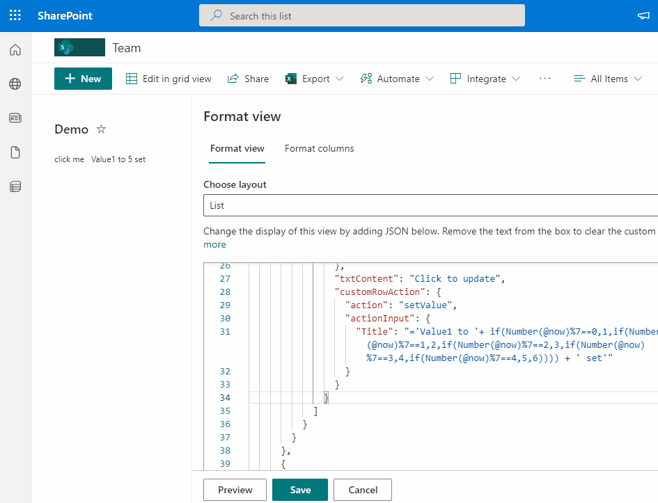 Custom List Formatting, customCardProps cannot be selected after field text is changed and ...