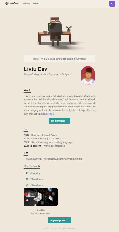 GitHub - LiviuDev/portofolio-website: Node.JS Web App - Portofolio Theme