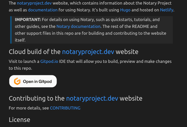 Adding gitpod logo in the readme · Issue #251 · notaryproject/notaryproject.dev · GitHub