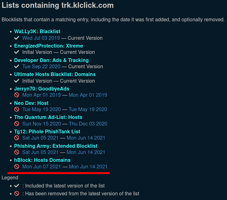 Website Broken - trk.klclick.com · Issue #85 · hectorm/hblock · GitHub