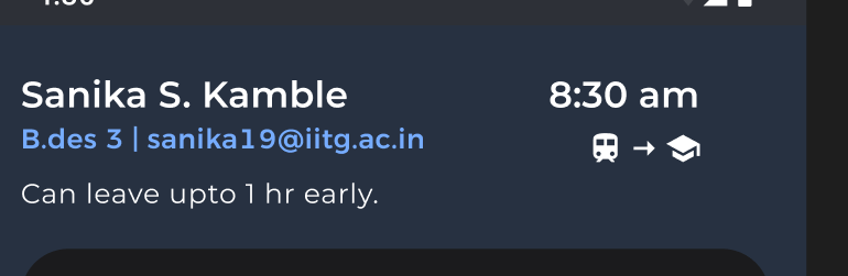 Post detail vertical alignment · Issue #5 · swciitg/cab_sharing_onestop · GitHub