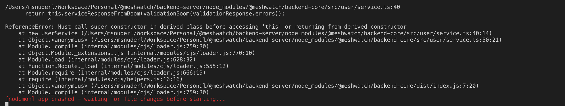 Referenceerror Must Call Super Constructor In Derived Class Before Accessing This Or
