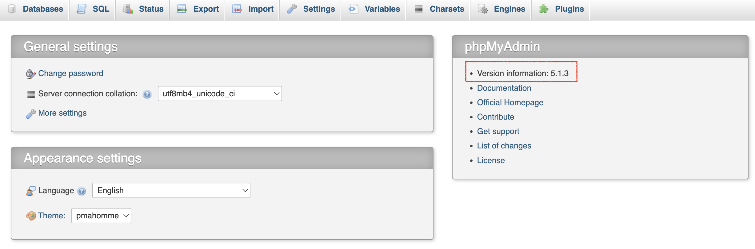 ShowServerInfo no longer hides "Database server" information · Issue #17607 · phpmyadmin ...