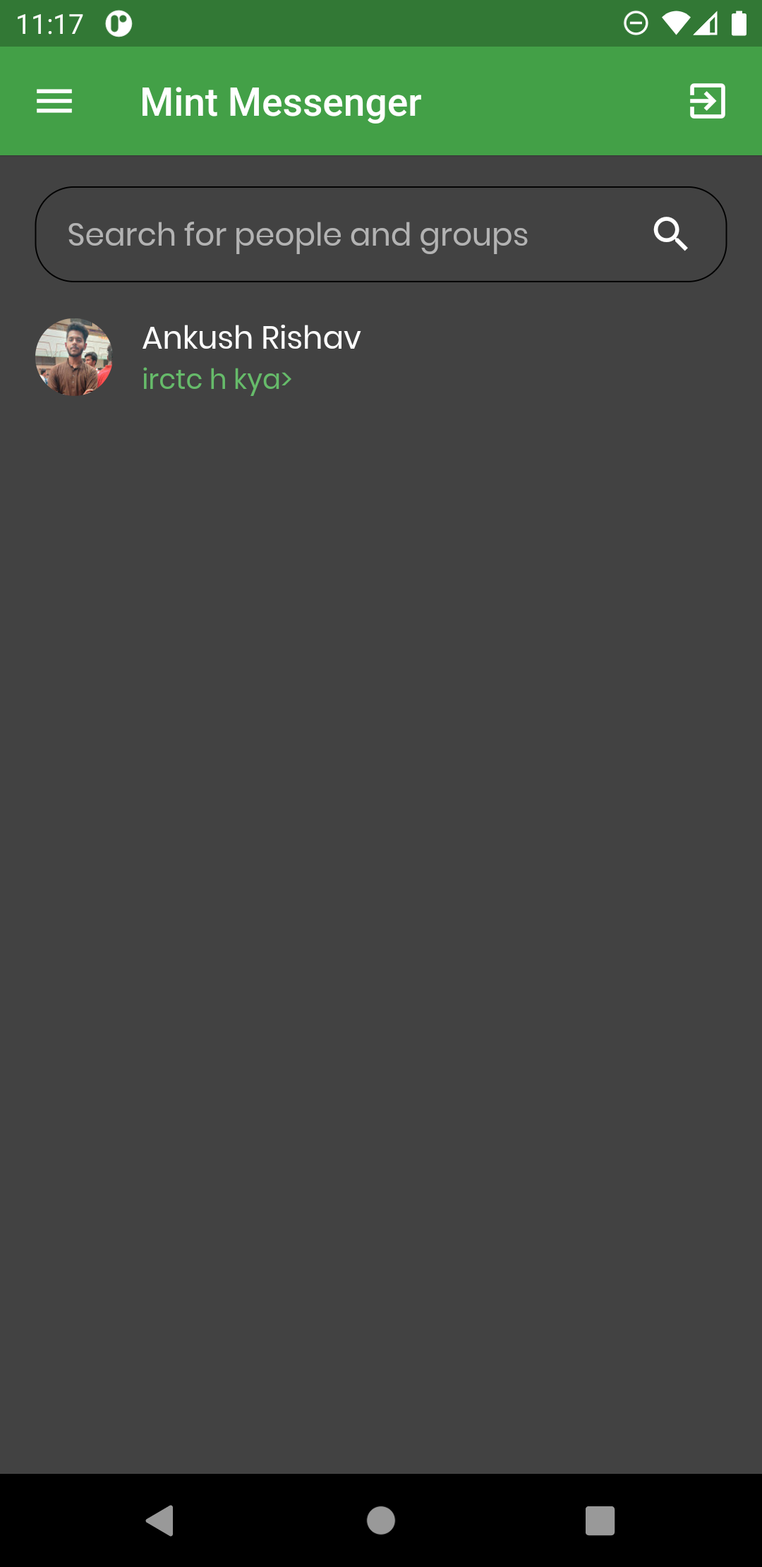 GitHub - ankushrishav/mint_messenger