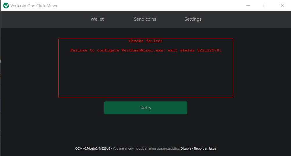 Failure to configure Verhashminer.exe: exit status 3221225781 · Issue #375 · vertcoin-project ...