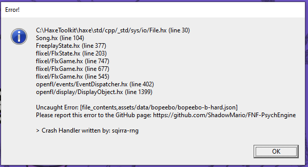Crash on missing Chart · Issue #10753 · ShadowMario/FNF-PsychEngine ...
