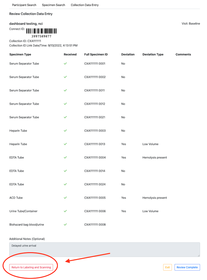 Rename Clinical "Return to Labeling and Scanning" Button · Issue #591 · episphere/connect · GitHub