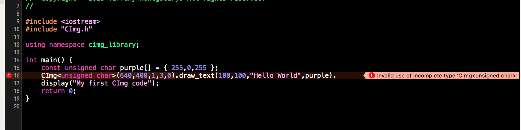 Incomplete Type error when trying to build Hello World program in XCode · Issue #181 · GreycLab ...