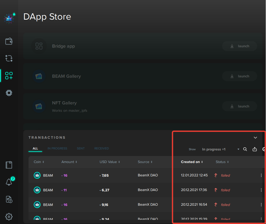 Add filter "Show transactions" · Issue #863 · BeamMW/beam-ui · GitHub