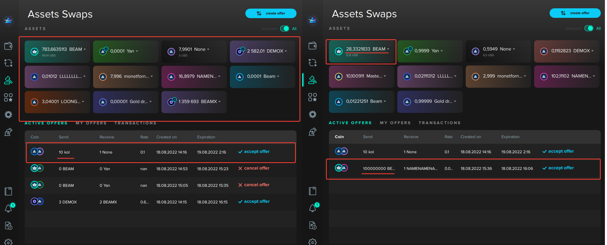 Assets Swaps - insufficient funds or missing this asset · Issue #983 · BeamMW/beam-ui · GitHub