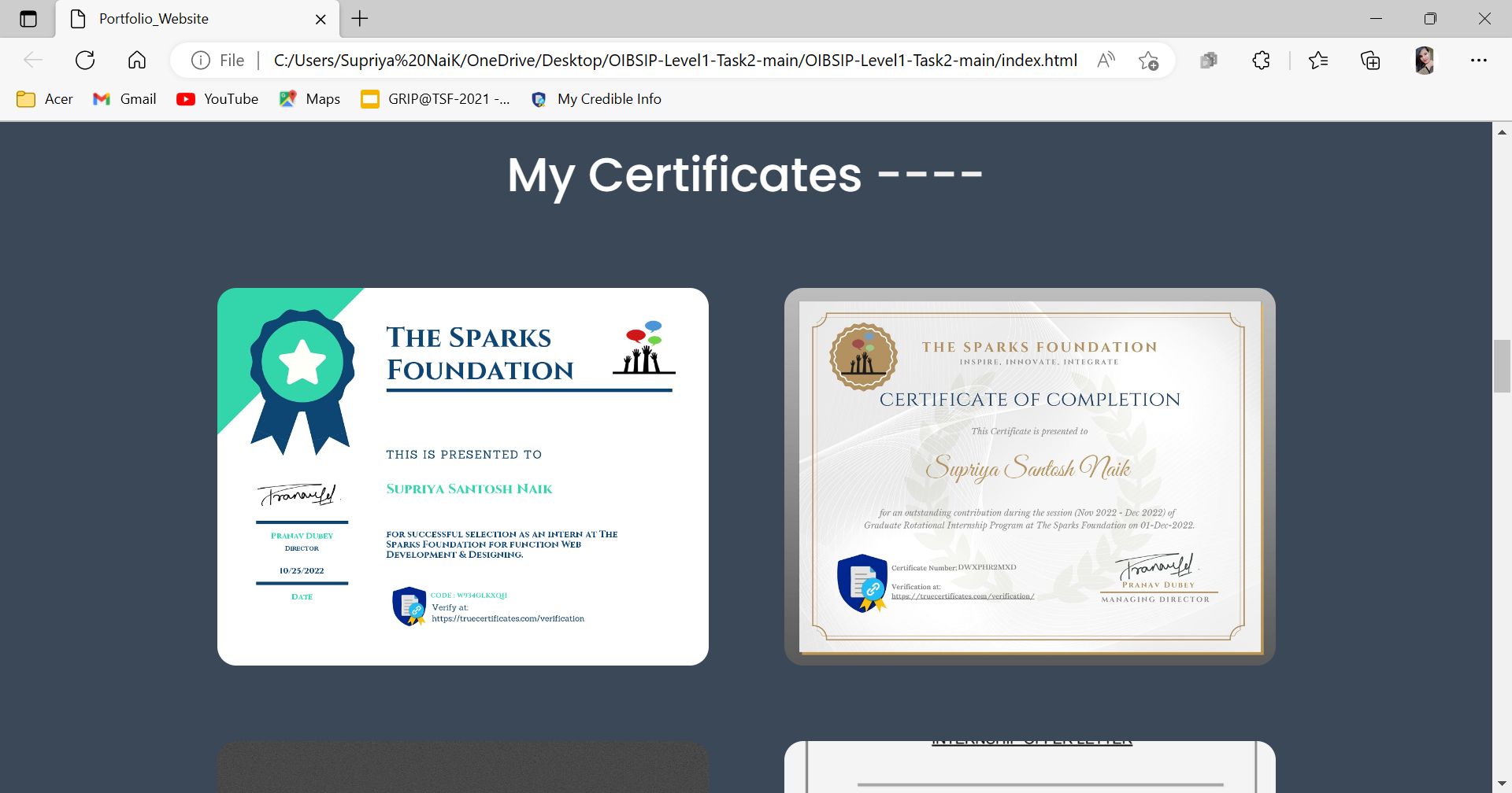 GitHub - itssupriyanaik123/OIBSIP-Level1-Task2: Personal Portfolio with the basic skills in CSS ...