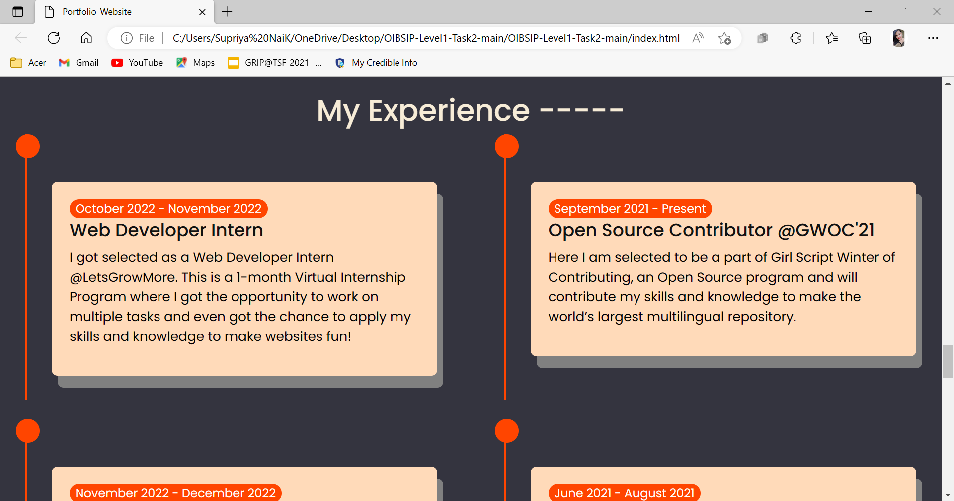 GitHub - itssupriyanaik123/OIBSIP-Level1-Task2: Personal Portfolio with the basic skills in CSS ...